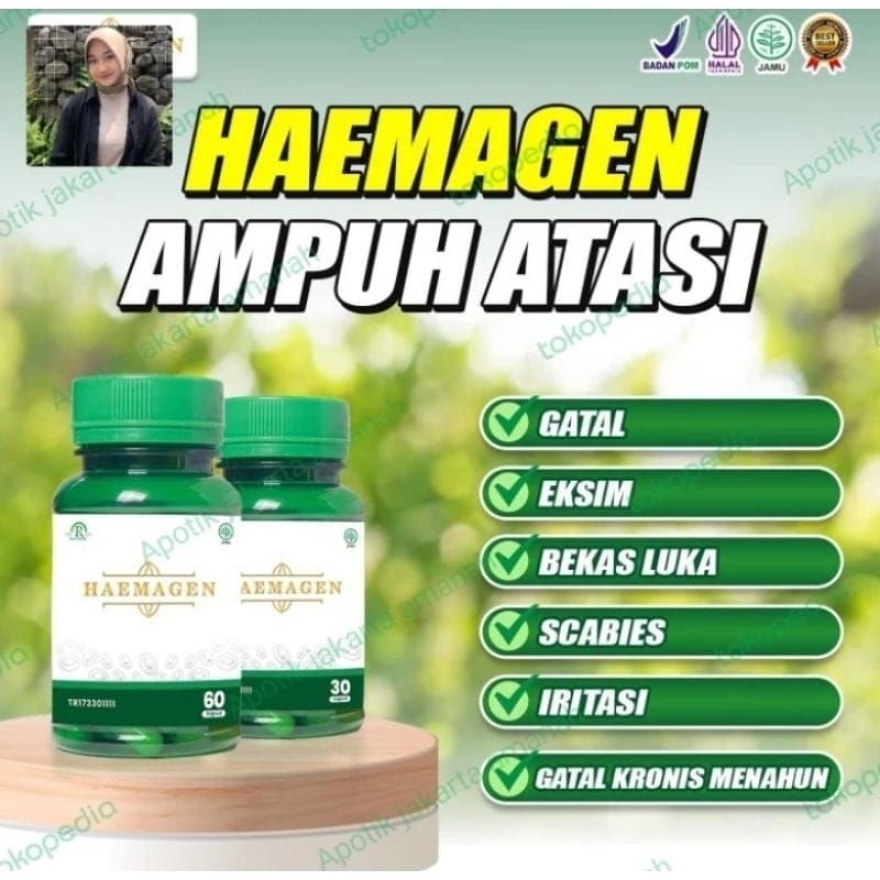 Jual HAEMAGEN ASLI ORIGINAL ISI 60 KAPSUL OBAT ALERGI KULIT GATAL GATAL ...