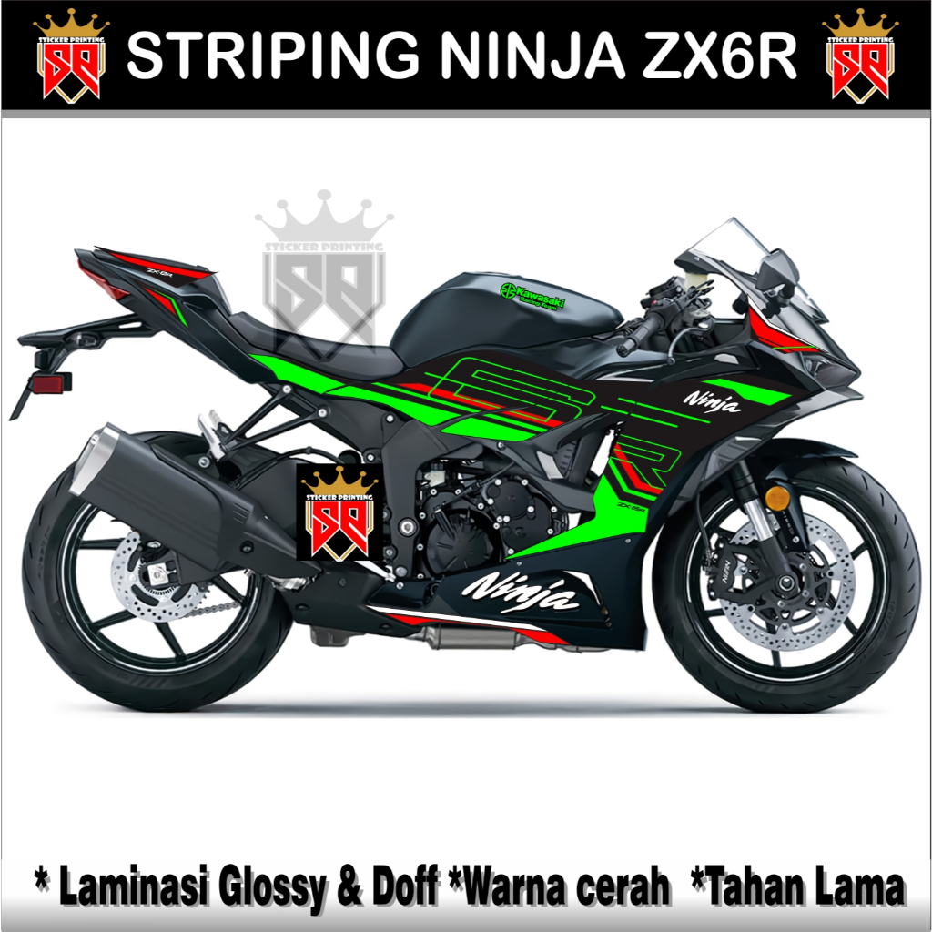 Jual STRIPING NINJA ZX6R ZX-6R / DECAL STICKER KAWASAKI NINJA ZX 6R ...