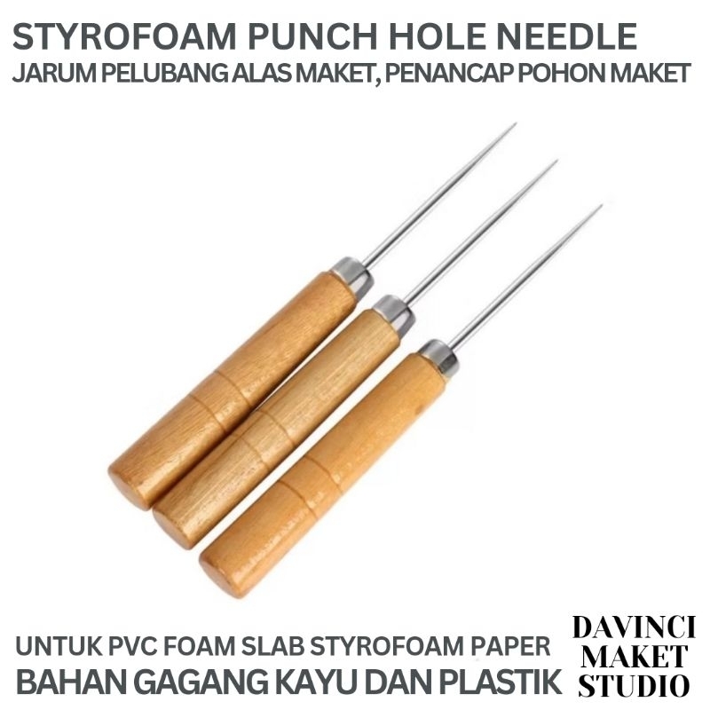 Jual Styrofoam Punch Hole Needle plastic Metal - Jarum Pelubang Alas ...