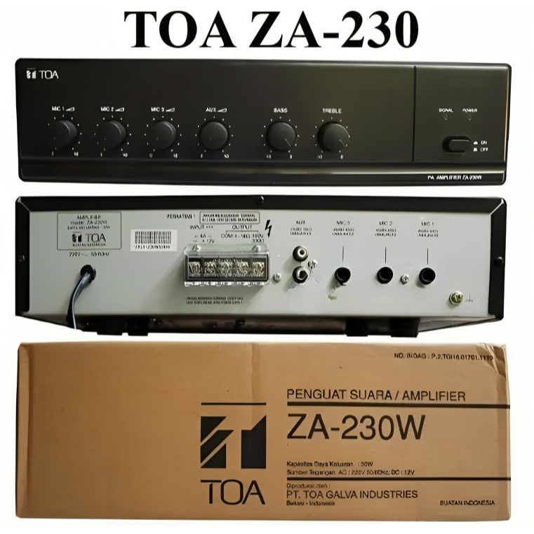 Jual TOA Mixer Amplifier TOA ZA-230 (30 Watt) / Amply TOA ZA230 30W TOA ZA-230 Mixer Amplifier ...