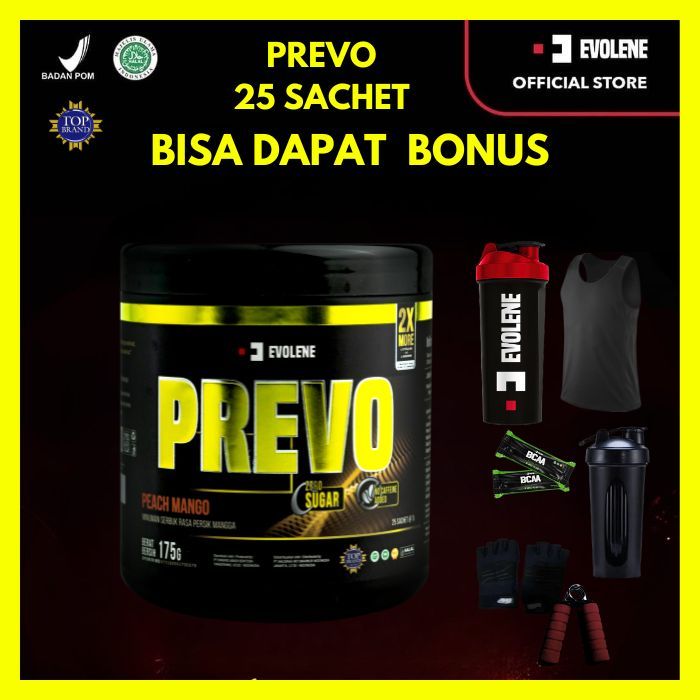 Jual PREVO EVOLENE 1 BOTOL ISI 45 SACHET HALAL BPOM PRE WORK OUT ENERGY ...