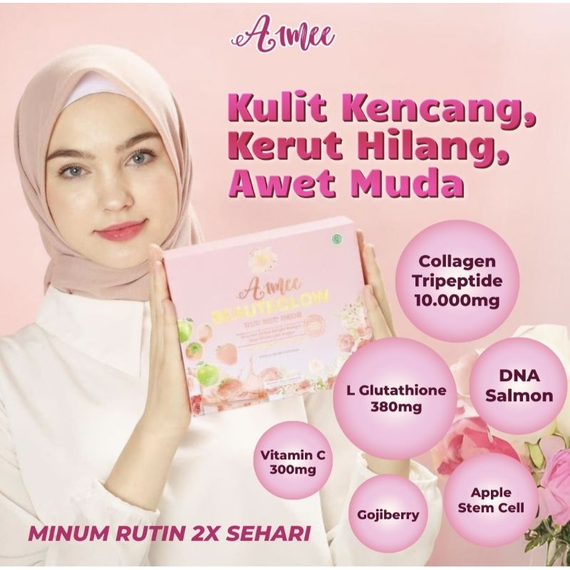 Jual Aimee Collagen Drink Dna Salmon Safron Apple Stemcell 15 Sachet 15 ...