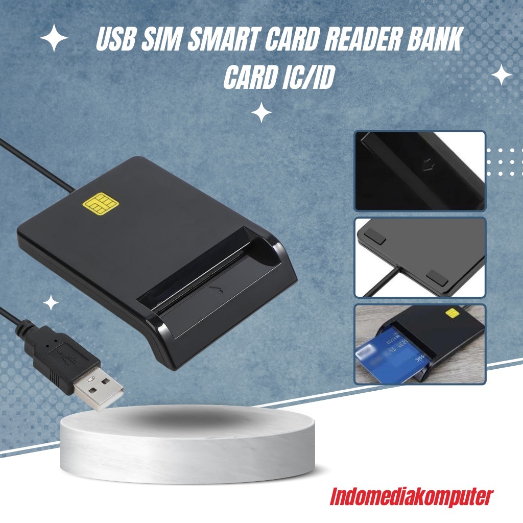 Jual USB SIM SMART CARD READER BANK CARD IC/ID SINGLE | Shopee Indonesia