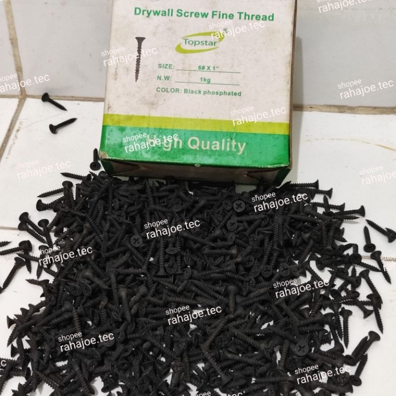 Jual Sekrup Gipsum 6 x 1 Inch Skrup Gypsum 2,5cm Drywall Screw | Shopee Indonesia