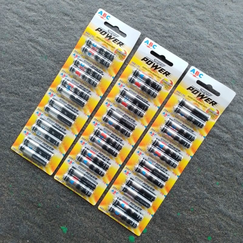 Jual Batu Baterai ABC Super Power AAA [ A3 ] ( Renceng ) [ Original ...