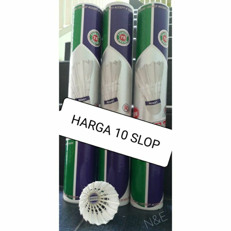 Jual (10 slop) Shuttlecock Roket Ungu Kok Badminton | Shopee Indonesia
