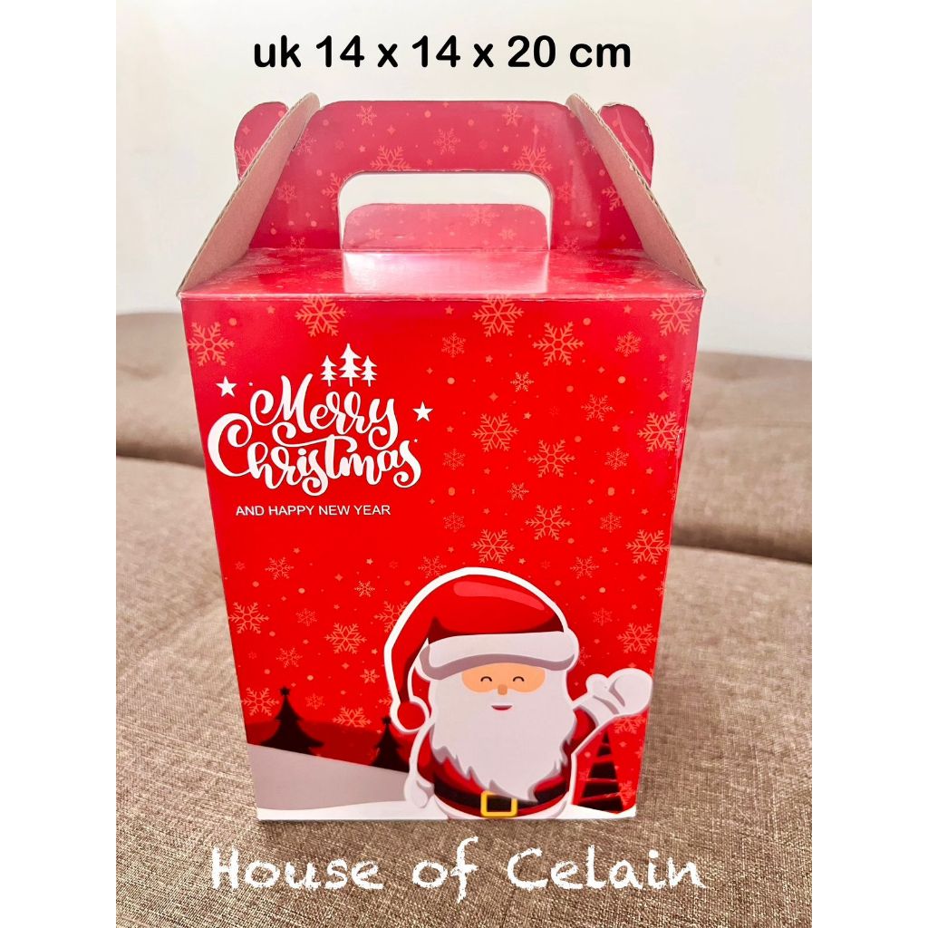 Jual Kardus Motif Natal 14 x 14 x 20 cm | Shopee Indonesia