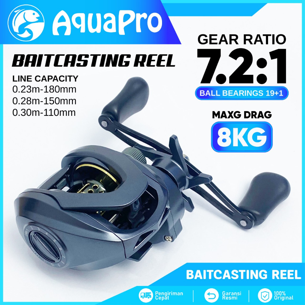 Jual Reel Pancing Casting Gulungan Pancing Putar Baitcasting Reel Spool ...