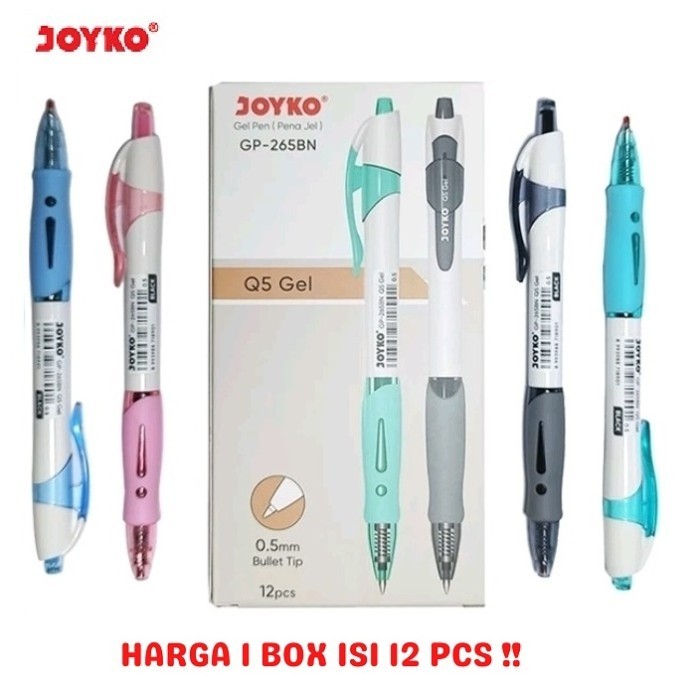 Jual [ PACK ] Pulpen Ballpoint Pen Gel 0.5 mm - Joyko GP-265 BN Q5 MURAH! | Shopee Indonesia