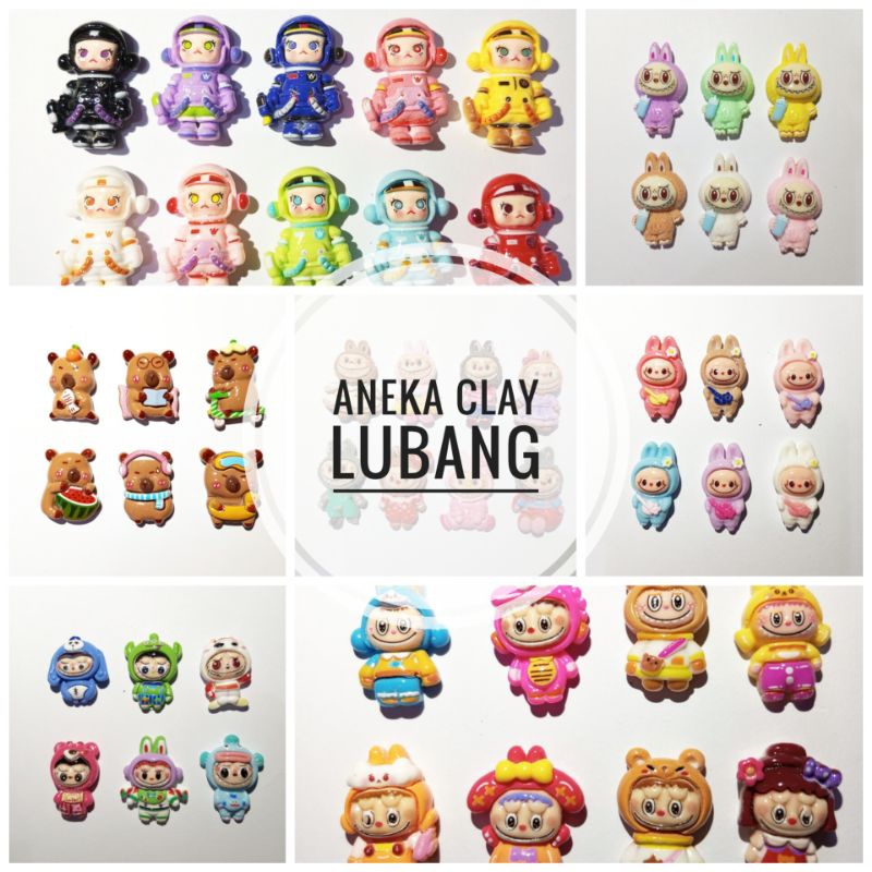 Jual (25-50-100pcs) Clay resin pake lubang bahan aksesoris kerajinan ...