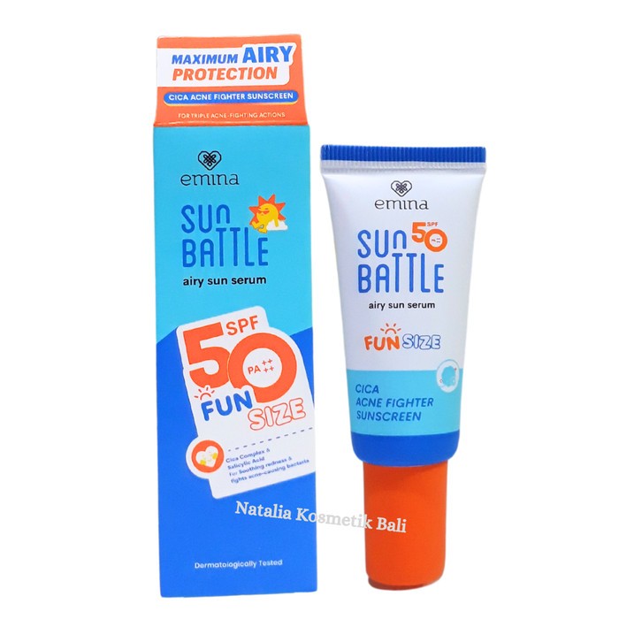 Jual EMINA SUN BATTLE AIRY SUN SERUM SPF 50 PA++++ (Fun size) | Shopee ...