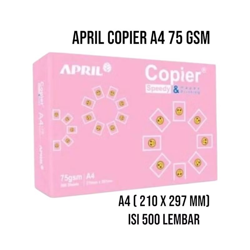 Jual Kertas hvs A4 April copier happy print A4 75 g (500 lembar ...