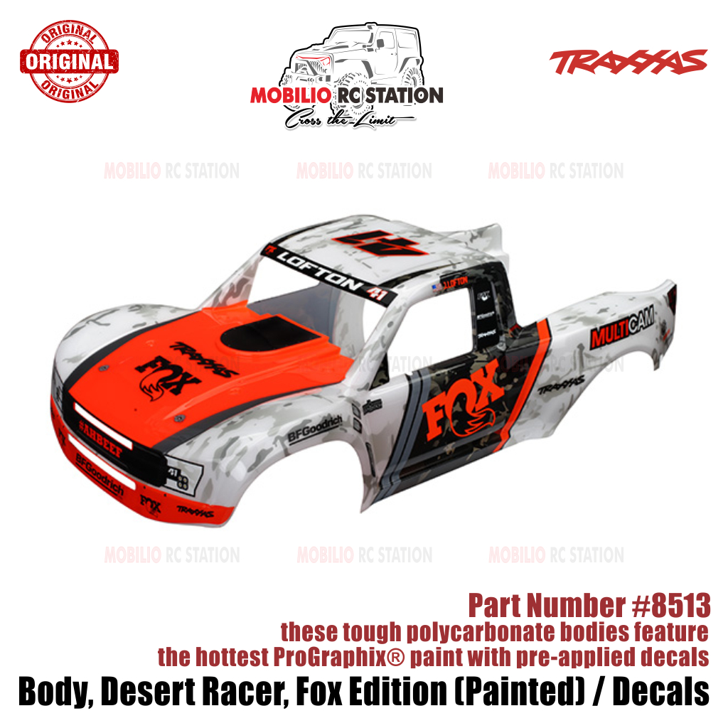 Jual Traxxas Part #8513 Body Desert Racer Fox Edition Painted with ...