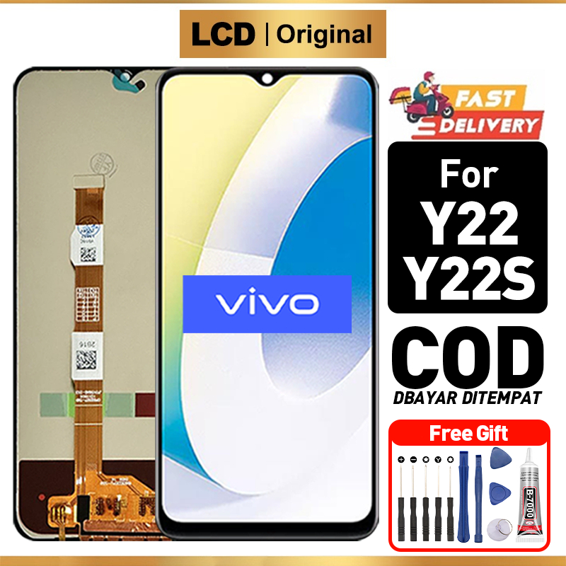 Jual LCD VIVO Y22 Y22S Original Fullset Ori Asli Touchscreen murah For ...