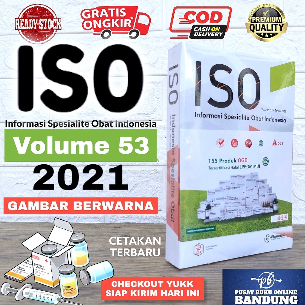 Jual KODE D65S ISO OBAT VOLUME 53 TAHUN 221 BUKU FARMASI DASAR FARMAKOPE INDONESIA EDISI 3 ...