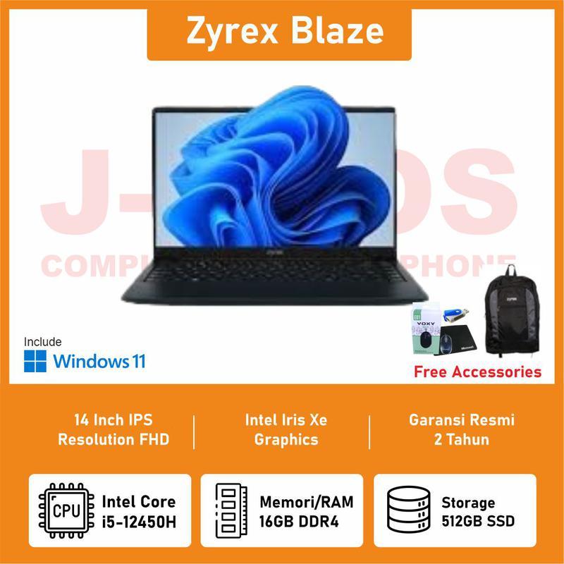 Jual Zyrex Blaze Intel Core i5-12450H/16 GB/512GB SSD NVME/Windows 11 Intel Graphic 14inch FHD ...