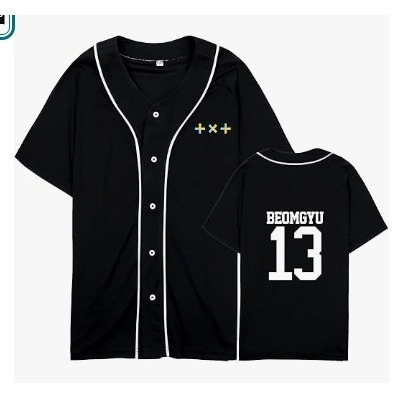 Jual Jersey baseball txt kpop beomgyu 13 hitam korea baju olahraga ...