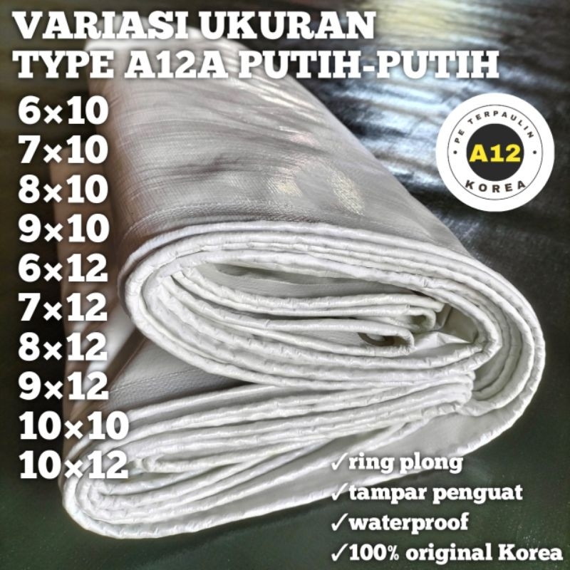 Jual terpal A12A putih putih Korea variasi ukuran | Shopee Indonesia