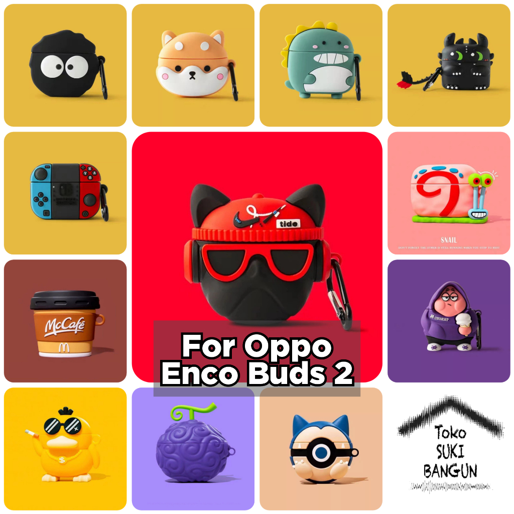 Jual Case Oppo Enco Buds2 Buds 2 Rubber CUTE CARTOON Casing Cover Pouch ...