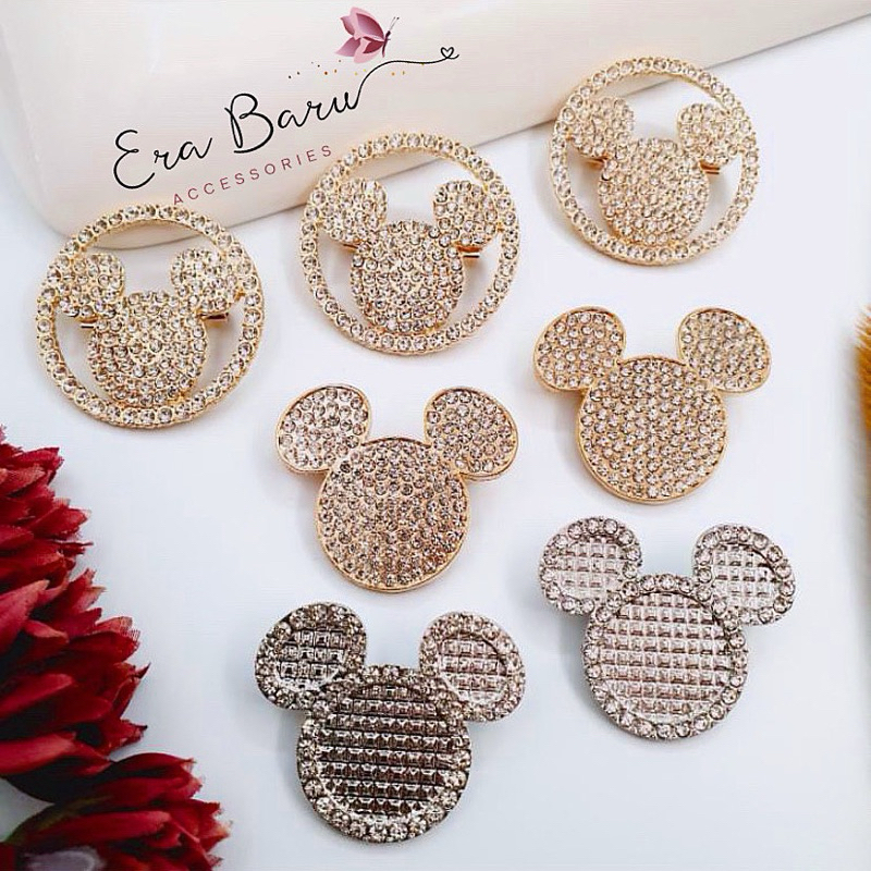 Jual Brooch Buttonscarves X Disney KW / Bros Mickey / Bros B X Disney ...