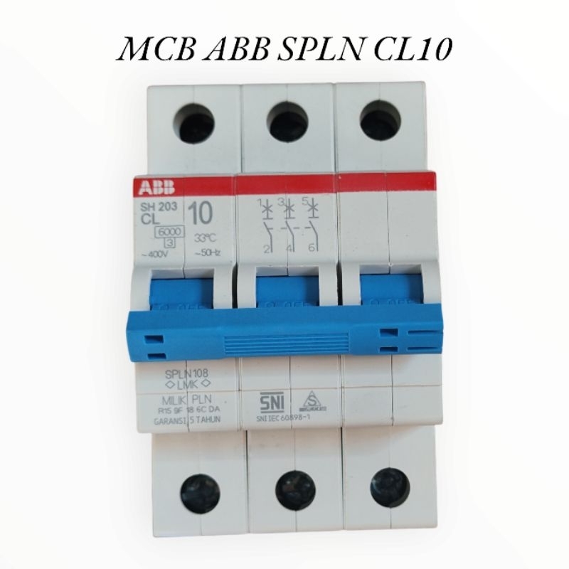 Jual Mcb ABB SPLN SH 203 3P CL10 CL16 CL20 CL25 CL35 Original Gress ...