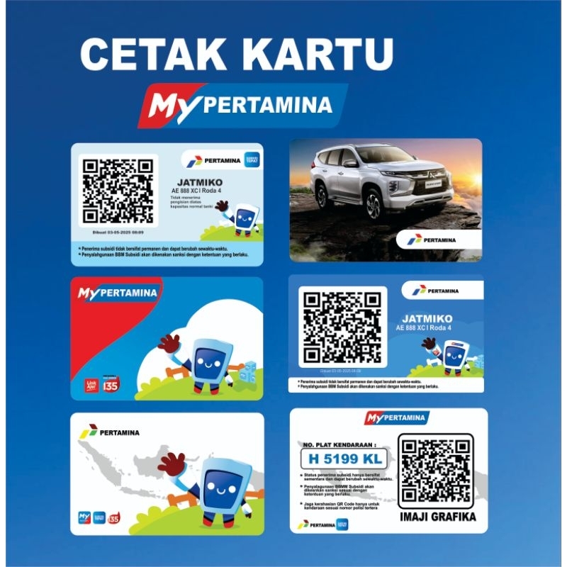 Jual Kartu my pertamina Bahan PVC Card Sehari jadi Tebal | Shopee Indonesia