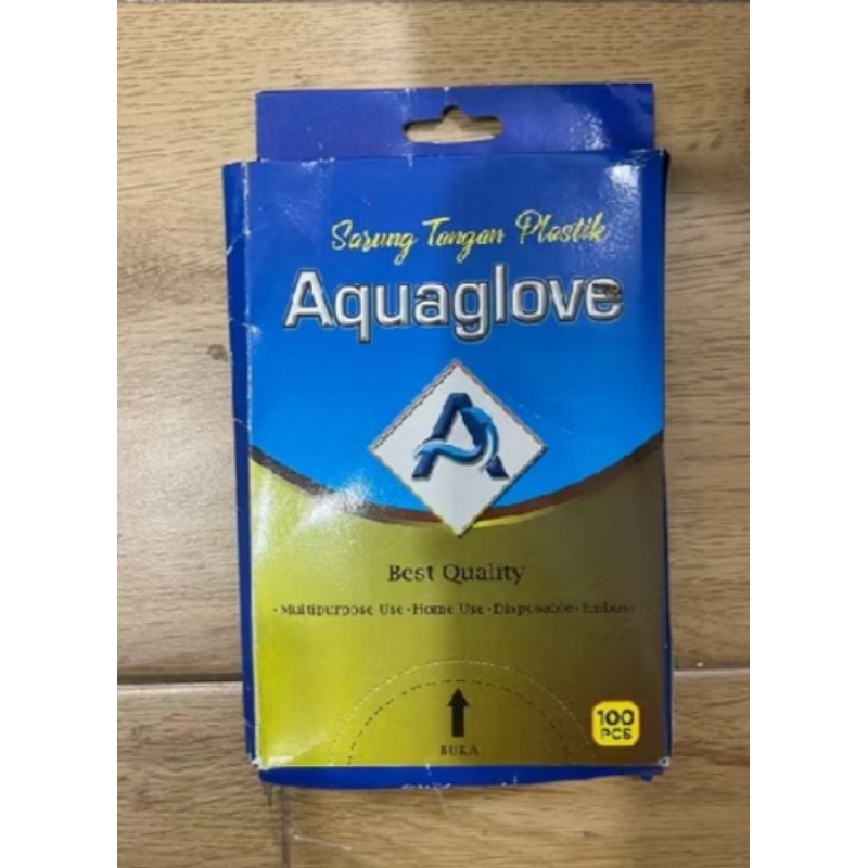 Jual Sarung Tangan Plastik Aquaglove / Sarung Tangan Plastik isi 100 Lembar | Shopee Indonesia