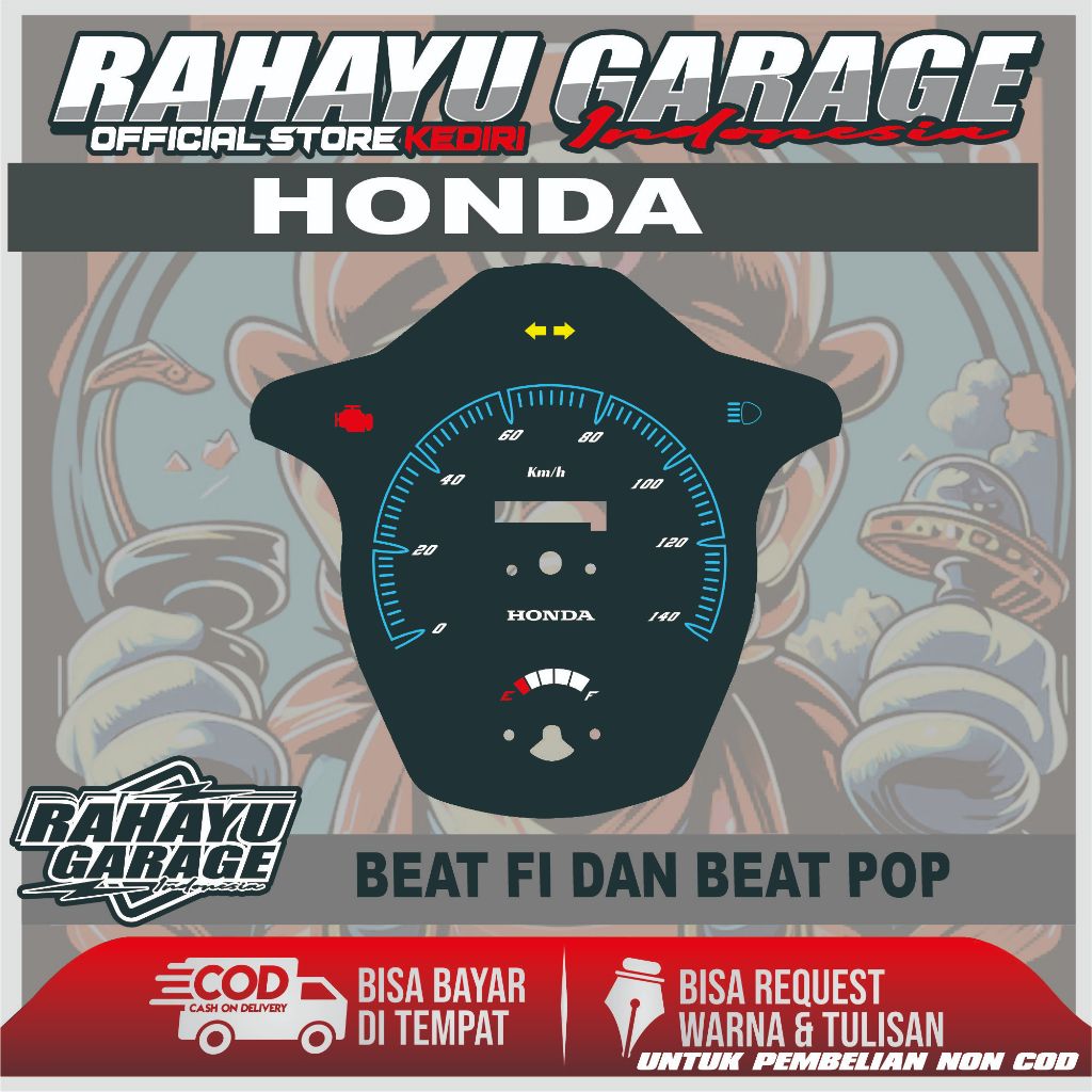 Jual PAPAN SPEEDOMETER CUSTOM HONDA BEAT FI | Shopee Indonesia