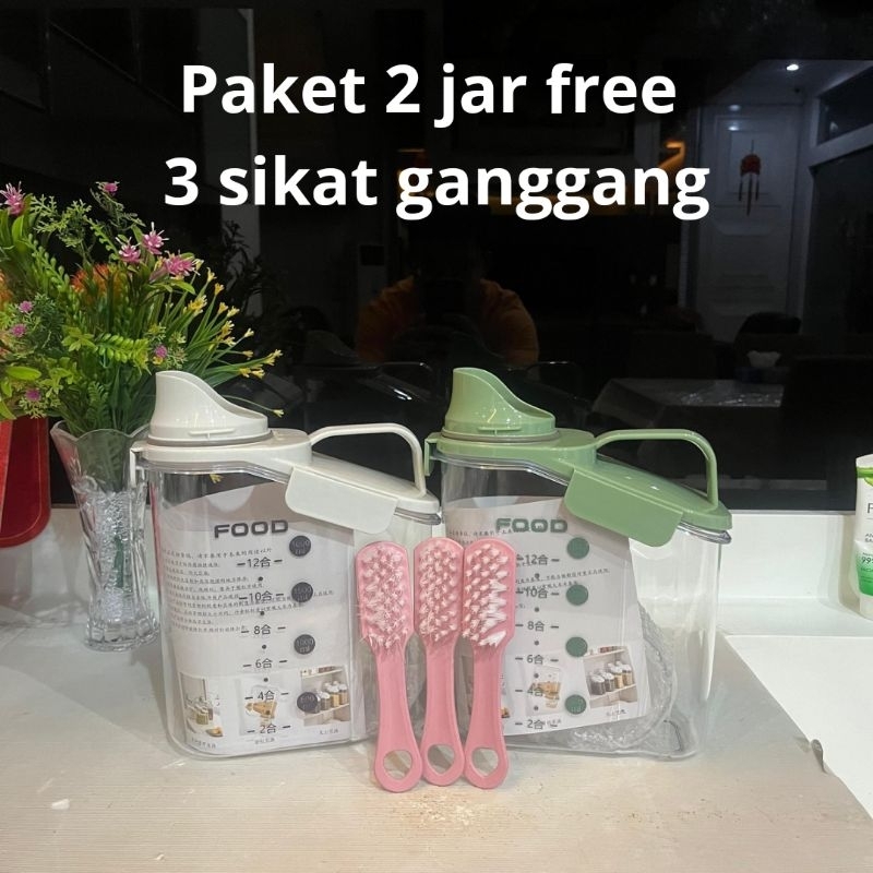 Jual paket Jar 2 liter beli 2 gratis 3 sikat ganggang | jar minyak ...
