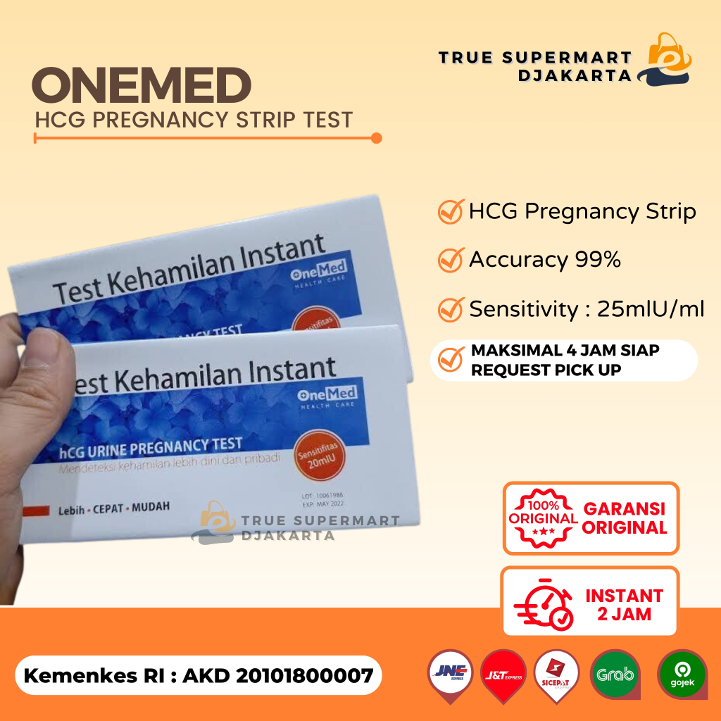Jual ONEMED URIN HCG PREGNANCY STRIP TEST PACK, Alat Test Kehamilan ...