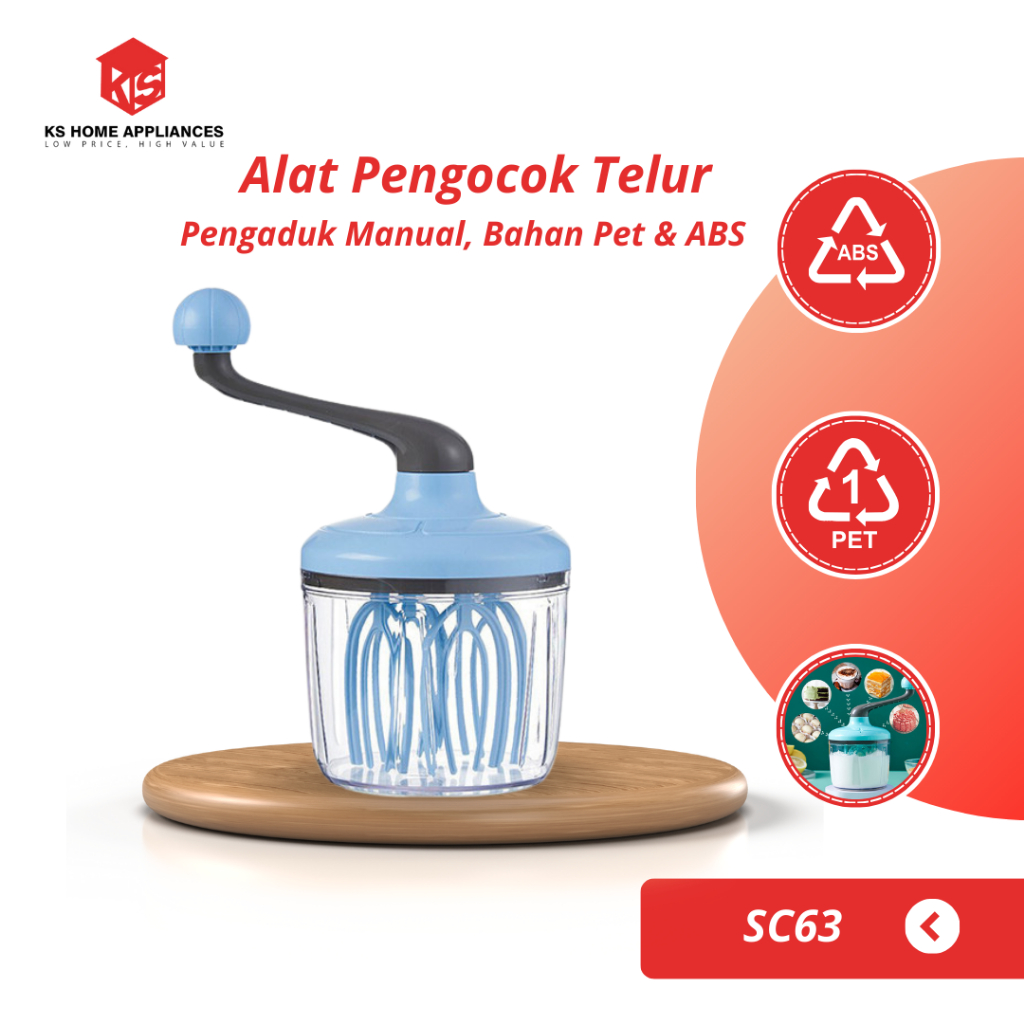 Jual KS Alat Pengocok Telur Pengaduk Manual Egg Beater Whipping Cream ...