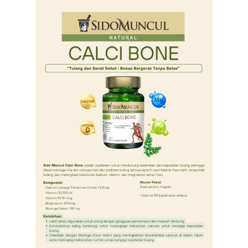 Jual Calci Bone Sidomuncul isi 50 kapsul | Shopee Indonesia