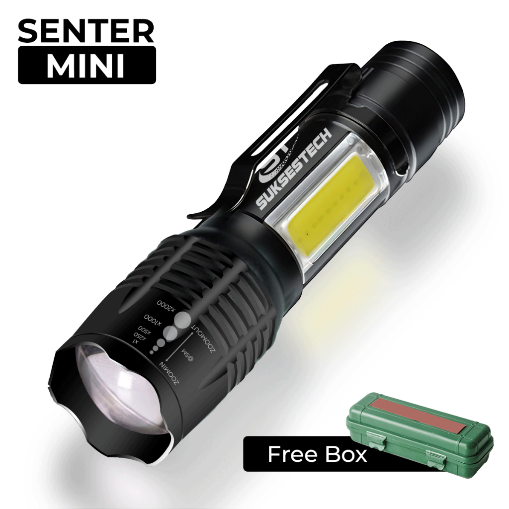Jual Senter Zoom In Out 4 Mode LED High Power Type C Aluminium ...