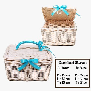 Jual Keranjang rotan kecil slip pita | Shopee Indonesia