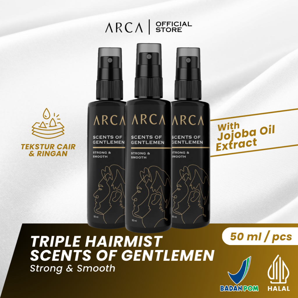 Jual ( TRIPLE ) ARCA Gentlement Hairmist Series - Paket Bundling Hair ...