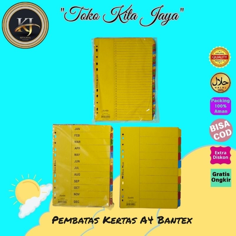 Jual Pembatas/ Divider Kertas Bantex | Shopee Indonesia