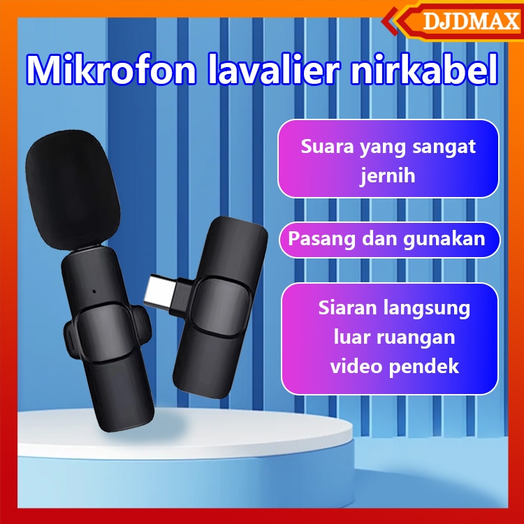 Jual DJDMax Wireless Clip-On Microphone Premium K9 Mini Mic untuk ...