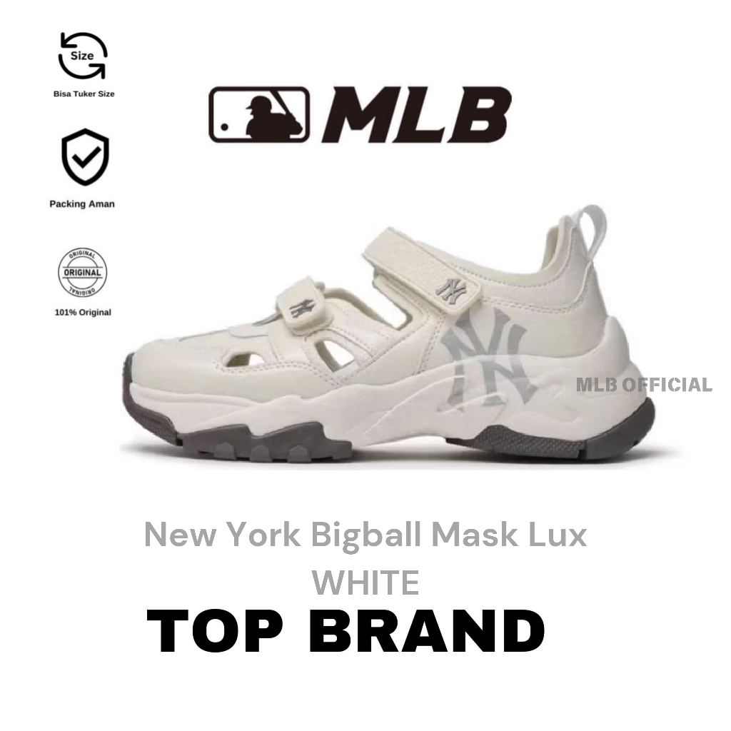 Jual MLB Bigball Chunky Mask New York Yankees Lux White | Shopee Indonesia