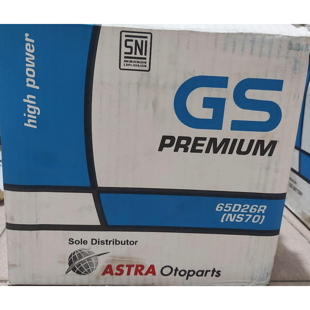 Jual AKI BASAH GS PREMIUM NS70 (65D26R) (Belum Termasuk Zuur) | Shopee ...