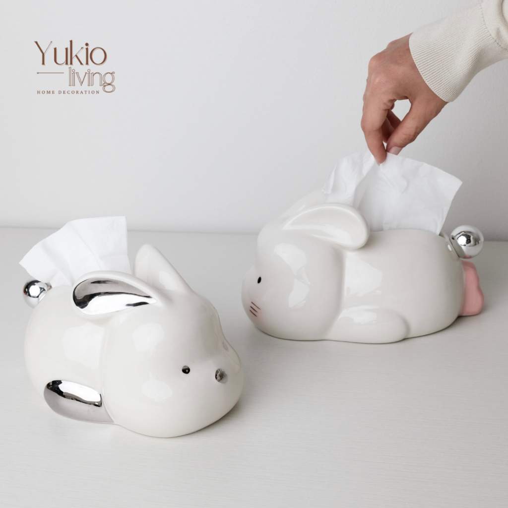 Jual YUKIO Bunny Tissue Box - Tempat Kotak Tisu Aesthetic Keramik ...