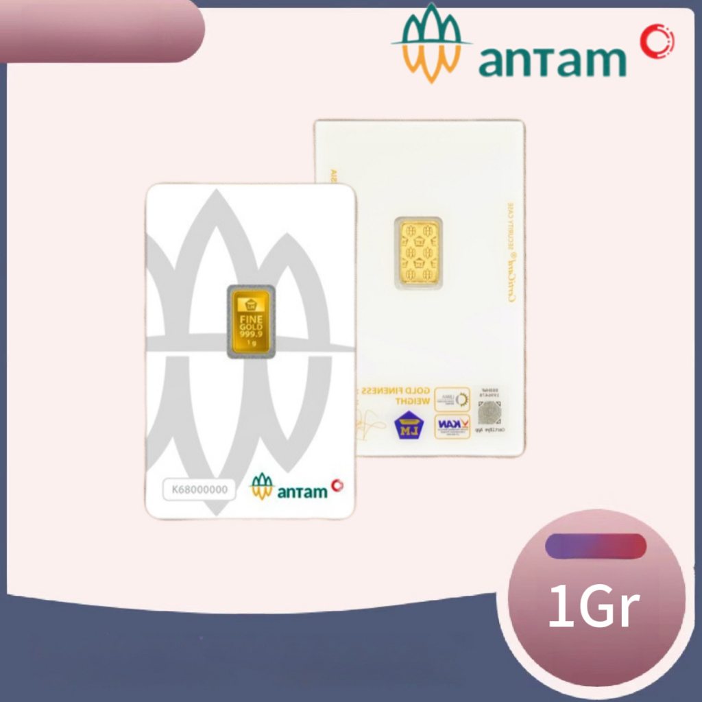 Jual Emas 1 Gram Certicard Emas Antam 1 Gram Logam Mulia Antam Gold 1 ...