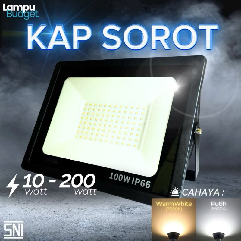 Jual 【COD】Lampu Sorot LED 10W 20W 30W 50W 100W 200W SLIM / Outdoor / Tembak / Panggung ...