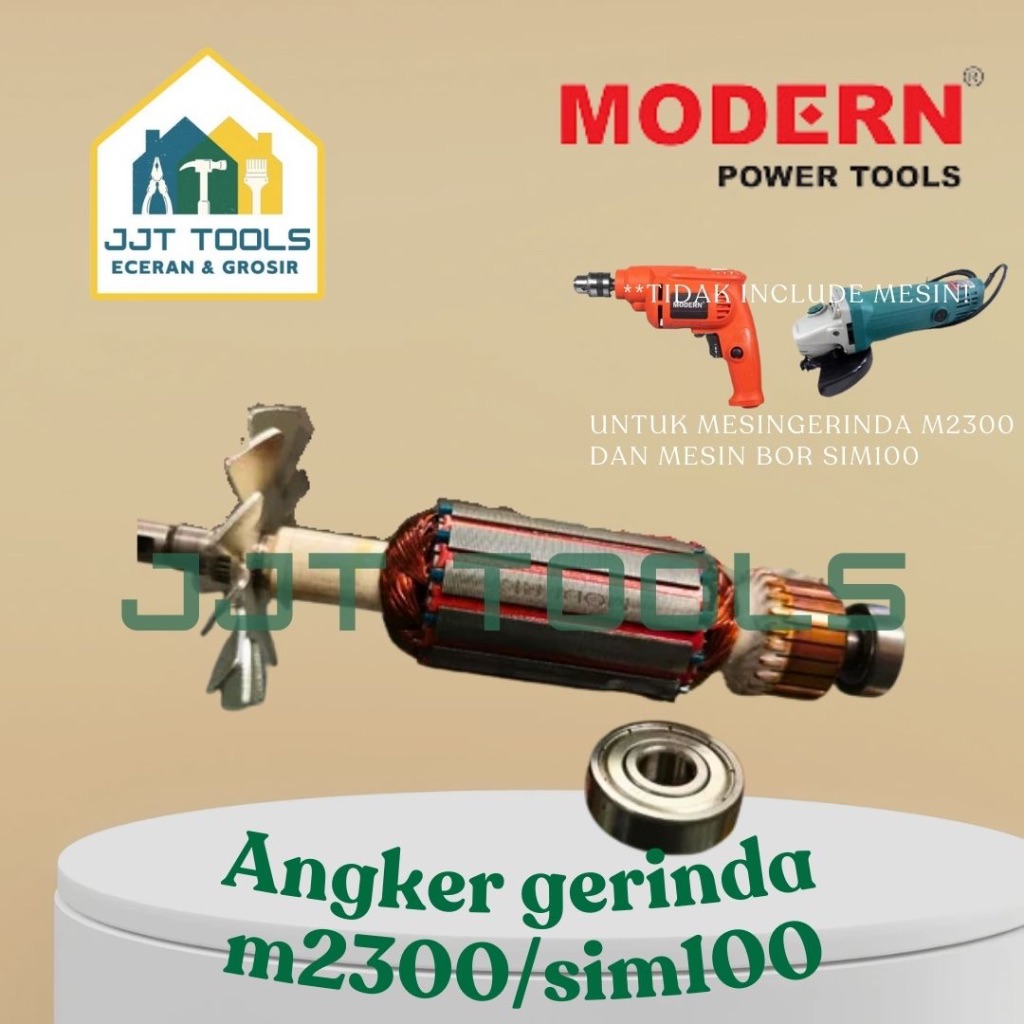 Jual Angker Gerinda Modern M2300 / SIM100 / armature of angle grinder ...