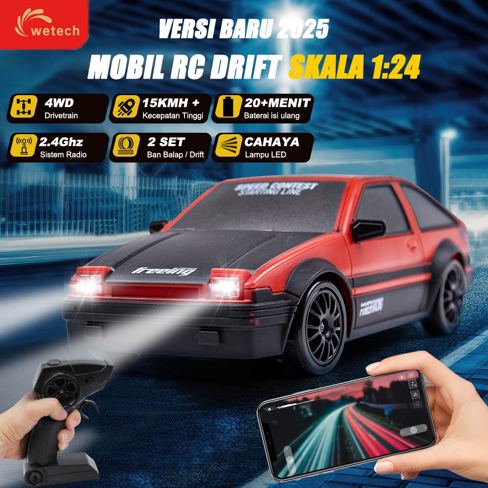 Jual Wetech Mobil RC Drift Mini 4WD 2,4GHz Remote Control Ponsel Mobil Remot Balap Drift Ban ...