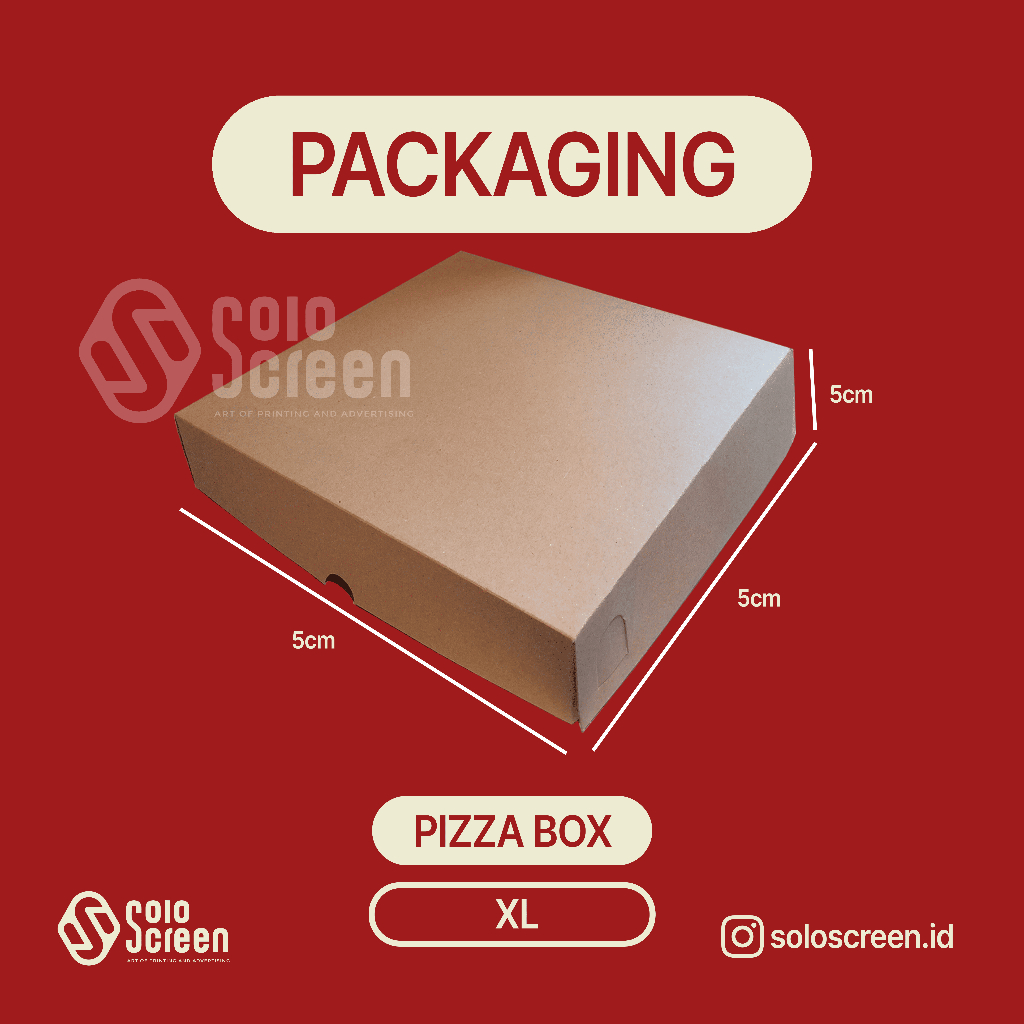 Jual Kardus Pizza XL(Xtra Large)Box Pizza / Dus Pizza / Kemasan Pizza ...