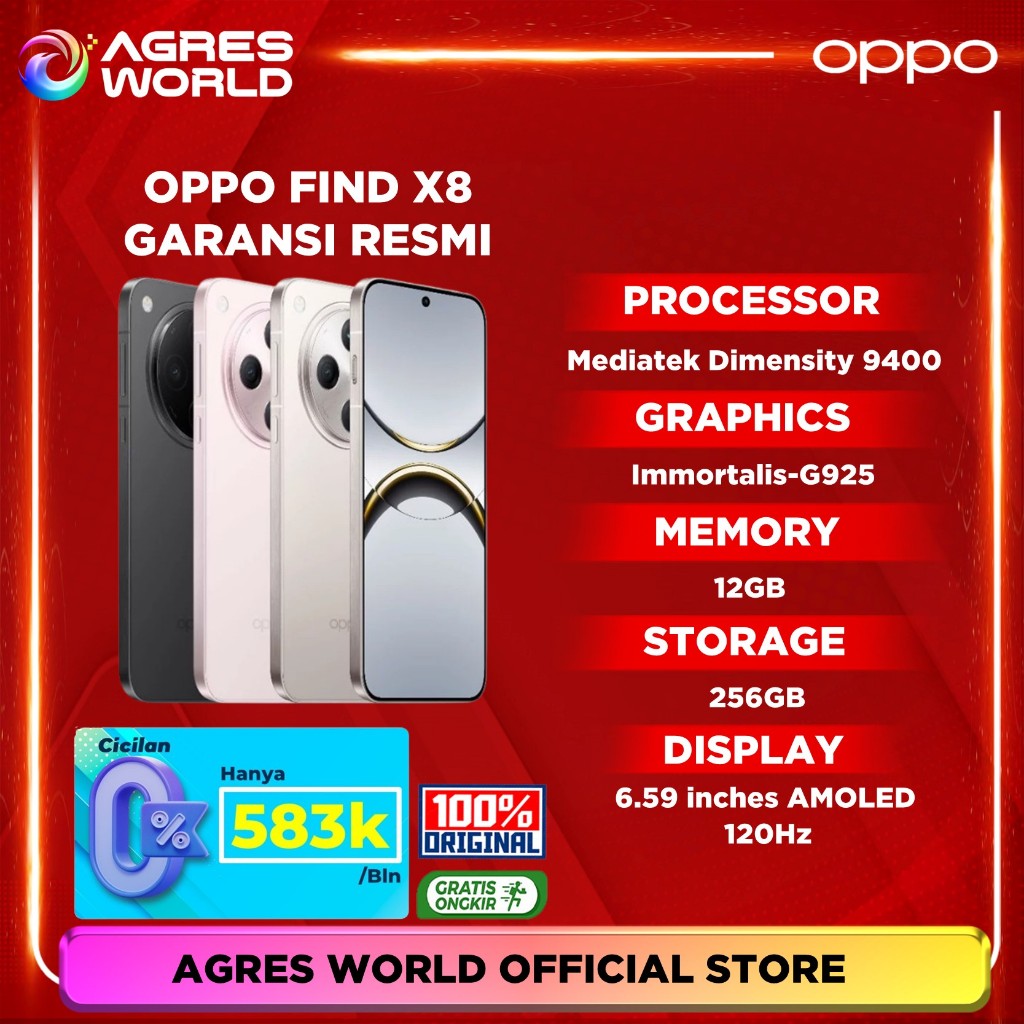 Jual OPPO FIND X8 5G 12/256GB Garansi Resmi OPPO Indonesia | Shopee ...
