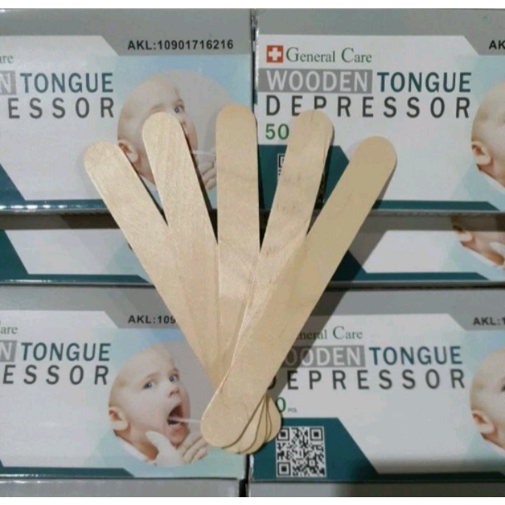 Jual General care tongue depressor tongue spatel spatel kayu | Shopee ...
