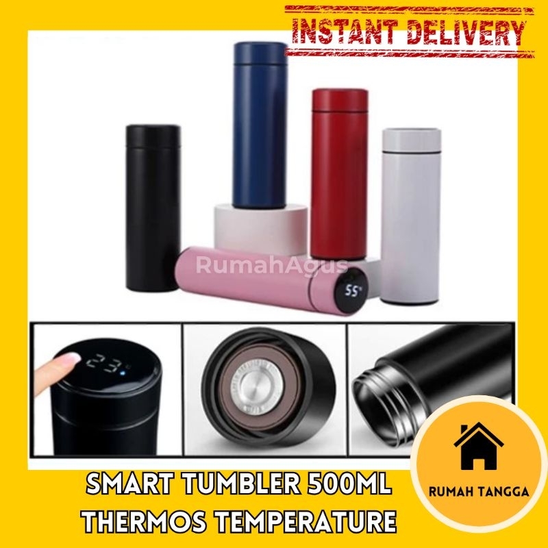 Jual SMART TUMBLER 500Ml Thermos Temperature LED Display Vaccum Termos Suhu Botol Minum ...