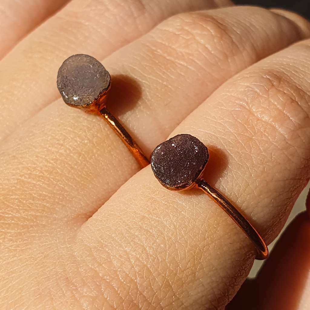 Jual CUPREOUS Grape Agate Single Stone Ring | Shopee Indonesia