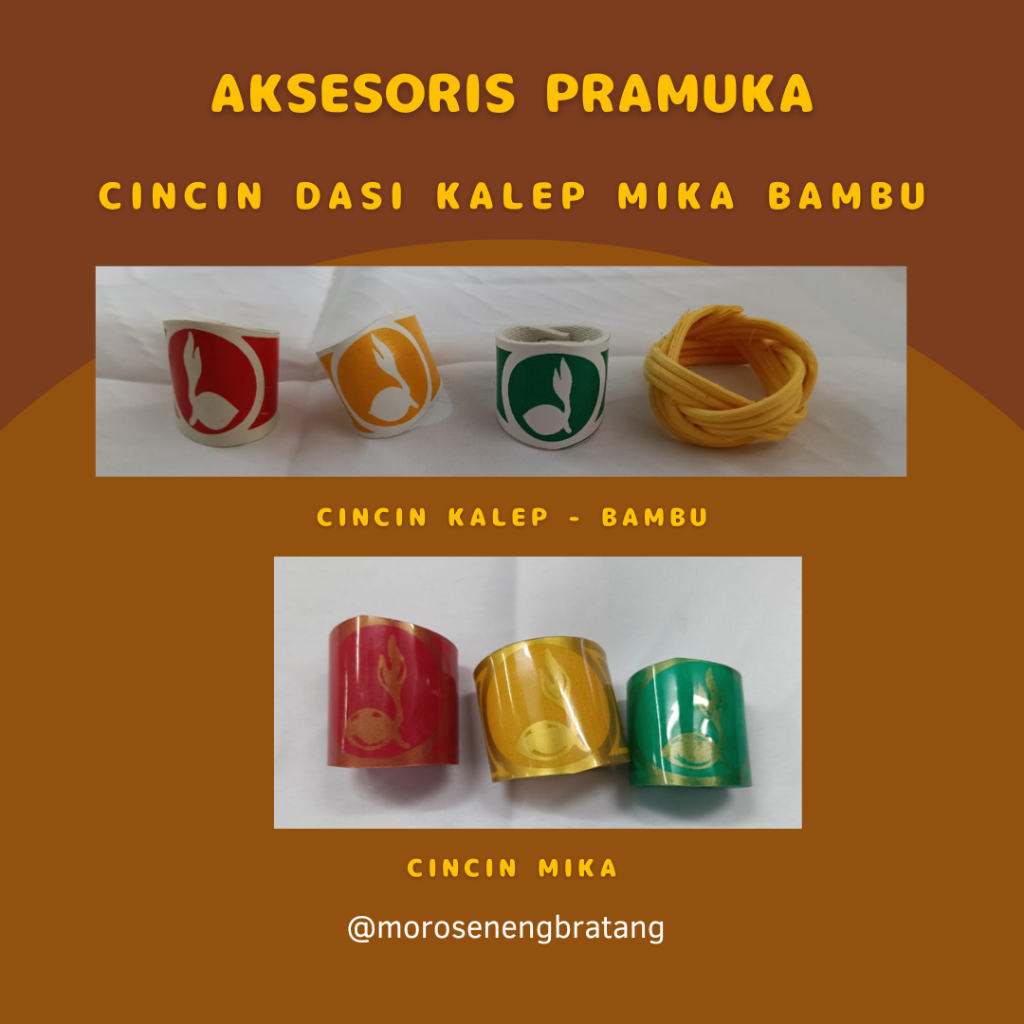Jual ring cincin seragam pramuka dasi MERAH KUNING HIJAU BAMBU Kalep ...